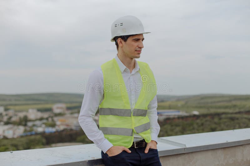 Engineer Man, Construction Worker Confident Thinking about the Next ...