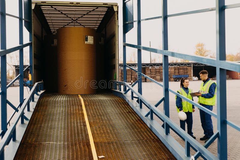 Engineers Control Loading Containers Box from Cargo Freight Ship for ...