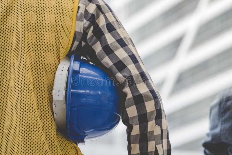 Engineer Man Hands Holding Hardhat White Work Helmet Hard Hat for Civil ...