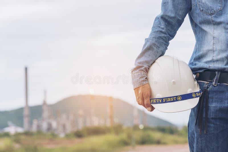 Engineer Man Hands Holding Hardhat White Work Helmet Hard Hat for Civil ...