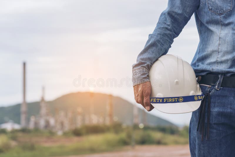 Engineer Man Hands Holding Hardhat White Work Helmet Hard Hat for Civil ...