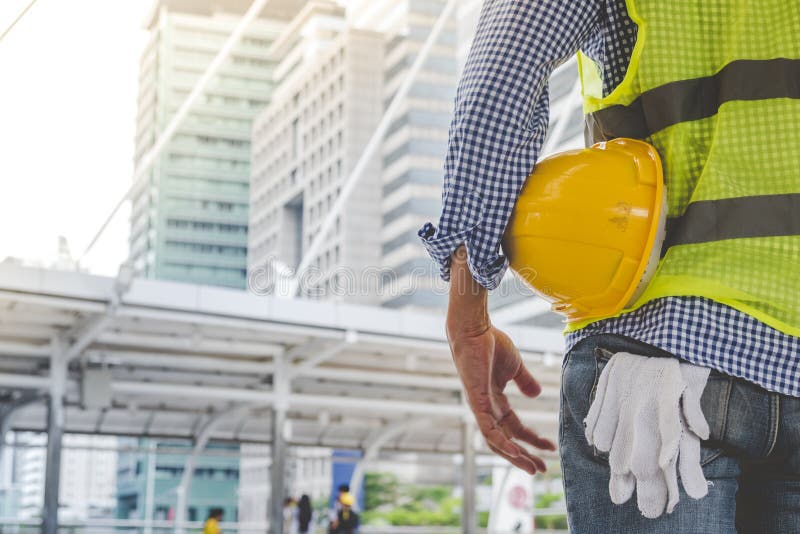 Engineer Man Hands Holding Hardhat White Work Helmet Hard Hat for Civil ...