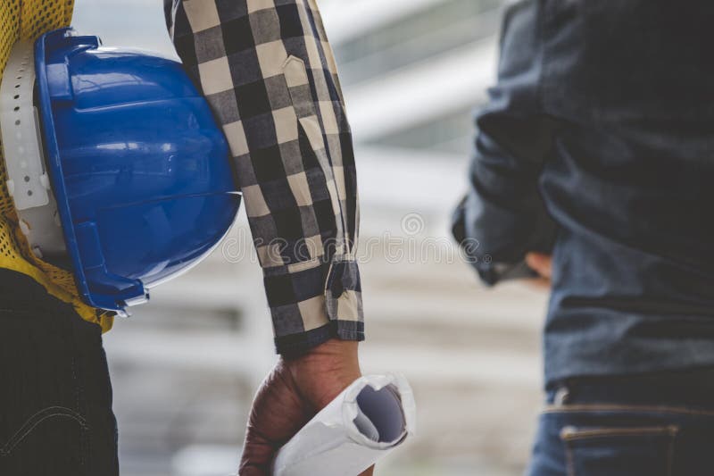 Engineer Man Hands Holding Hardhat White Work Helmet Hard Hat for Civil ...