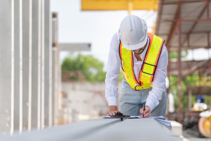 Engineer Man Planning Project in the Factory Site, Foreman Worker ...