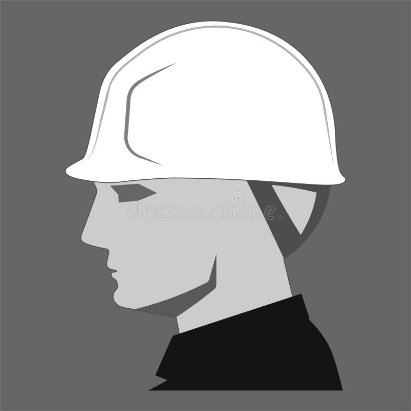 Engineer Man Wearing a Hard Hat Vector Icon Stock Vector - Illustration ...