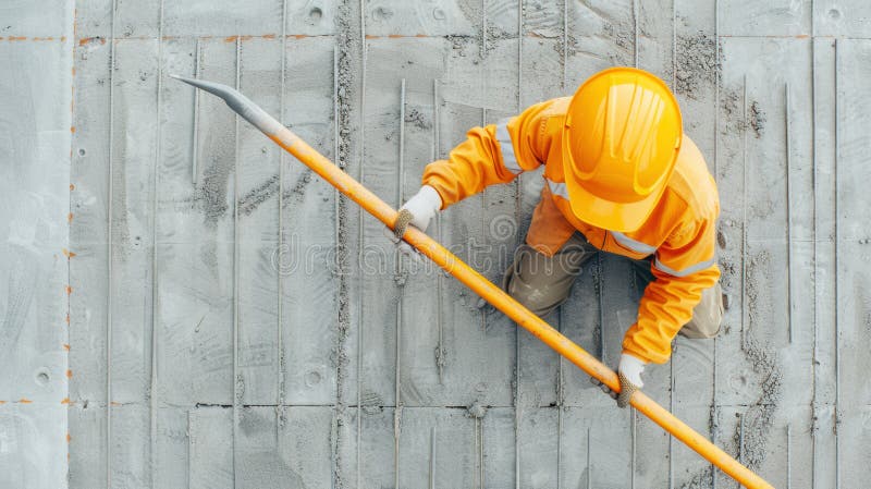 Engineer Man Wearing Yellow Helmet and Worker Laborer Using Advanced ...