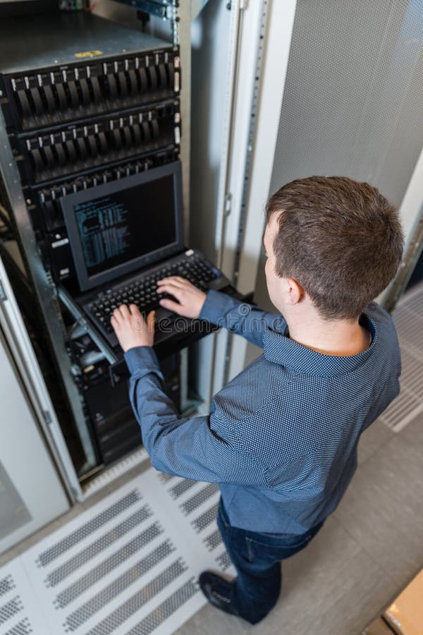 It Engineer with the Management Console Stock Image - Image of business ...