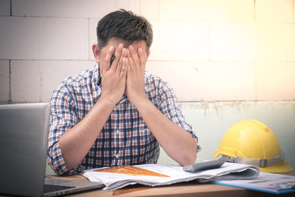 Engineer Manager Feel so Serious Stock Image - Image of industrial ...