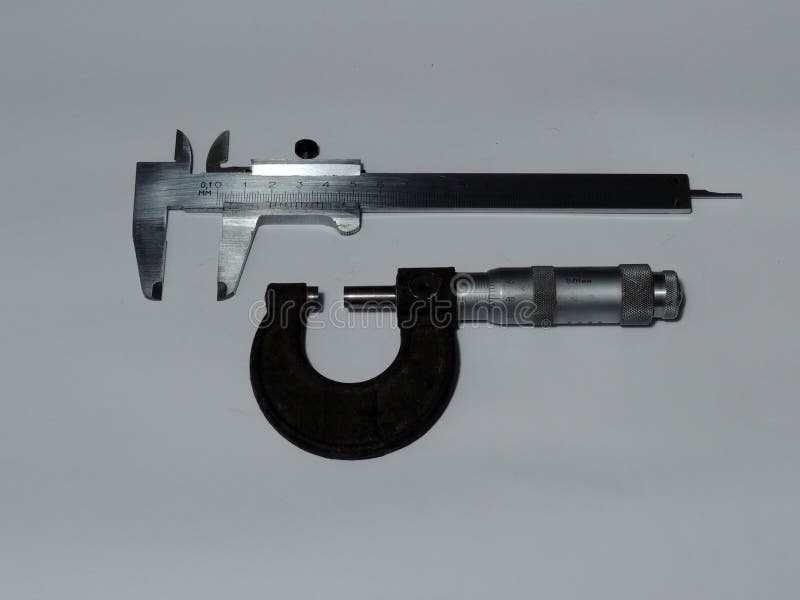 Engineer Measuring Tools Isolated on White Background Stock Photo ...