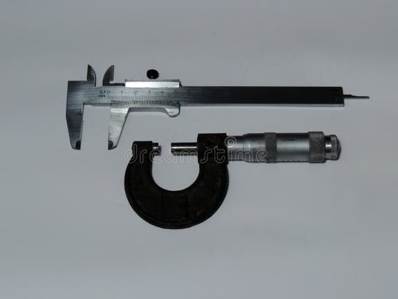 Engineer Measuring Tools Isolated on White Background Stock Photo ...