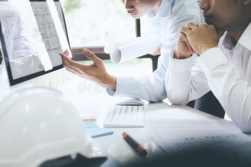 Engineer Meeting for Architectural Project Stock Photo - Image of ...