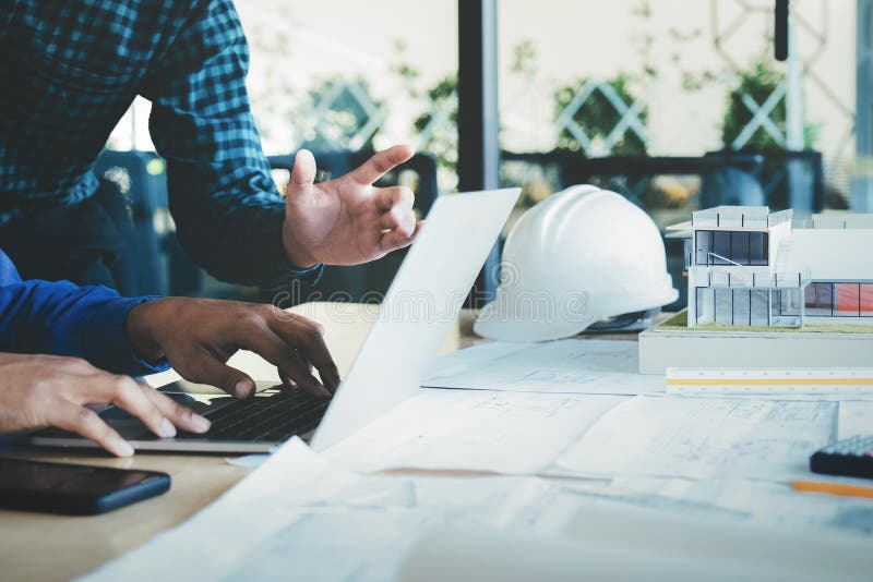 Engineer Meeting for Architectural Project Stock Photo - Image of ...