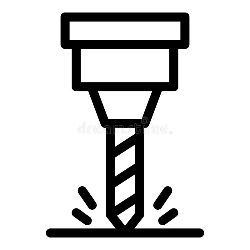 Engineer Milling Machine Icon, Outline Style Stock Vector ...
