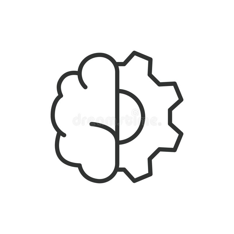 Engineer Mind Icon in Line Design. Engineer, Mind, Logic, Innovation ...