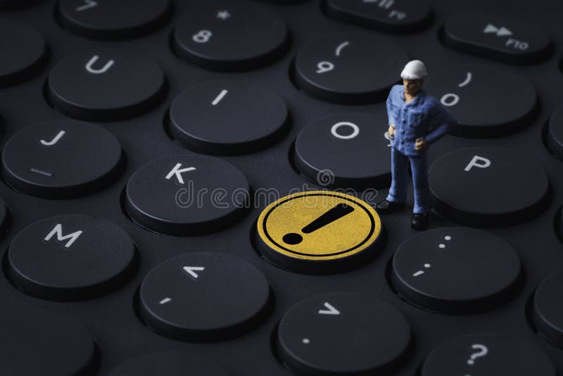 Yellow Exclamation Caution Sign or Warning Symbol Print Screen on Round ...