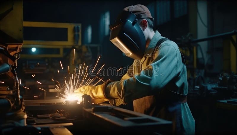 Engineer Monitors and Controls Automated Welding Arms in High-tech ...