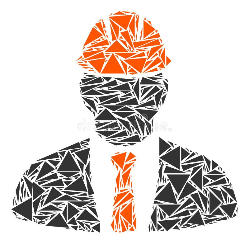 Engineer Collage of Triangles Stock Vector - Illustration of collage ...