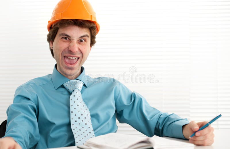 Engineer in the office stock image. Image of happy, looking - 28028837