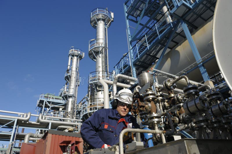 Oil, Fuel, Refinery and Engineer Stock Image - Image of power ...
