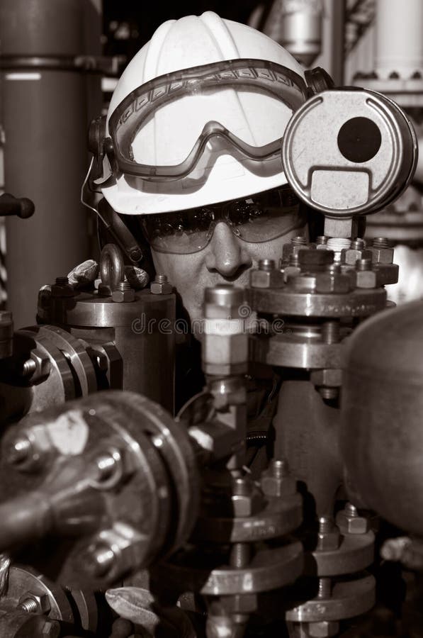 Engineer, Oil, Fuel and Gas Stock Photo - Image of industry, technology ...