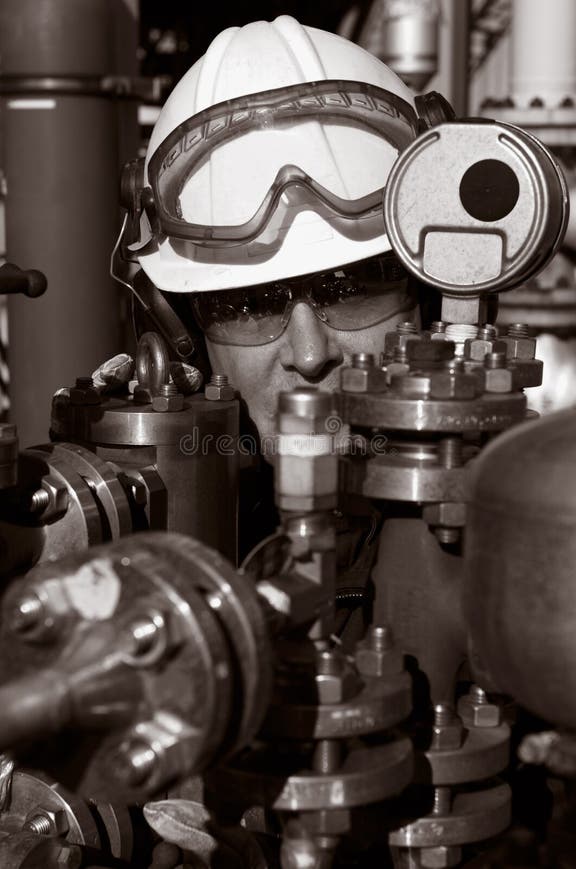 Engineer, Oil, Fuel and Gas Stock Photo - Image of industry, technology ...