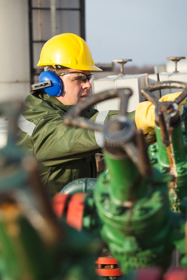 Engineer in the Oil and Natural Gas Field Stock Photo - Image of energy ...