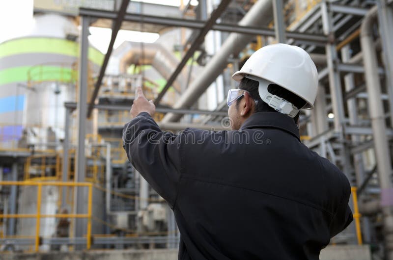 Oil refinery engineer stock image. Image of chemical - 28363569