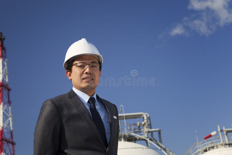 Engineer oil refinery stock photo. Image of industrial - 65436586
