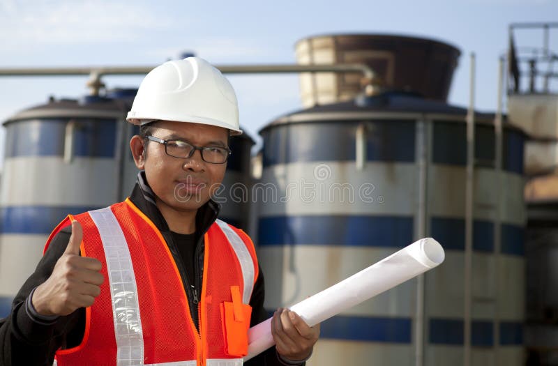 Oil refinery engineer stock image. Image of chemical - 28363569