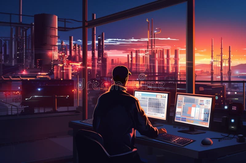 A Specialist Manages the Work Process in Production. an Engineer ...