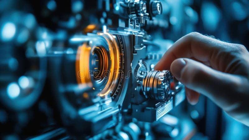 Engineer Operating Complex Machinery with Precision and Expertise Stock ...