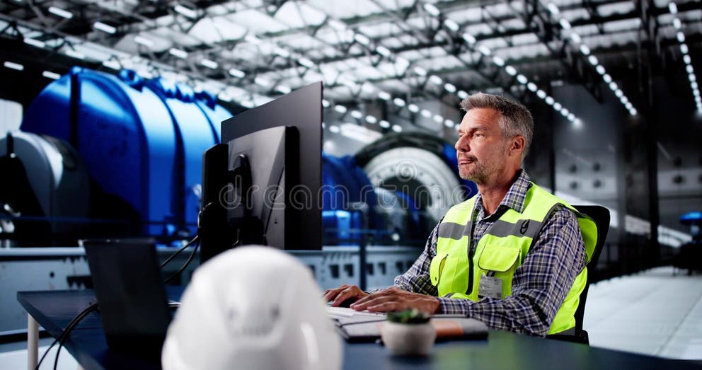 Engineer Operator Using Scada System Stock Image - Image of energy ...