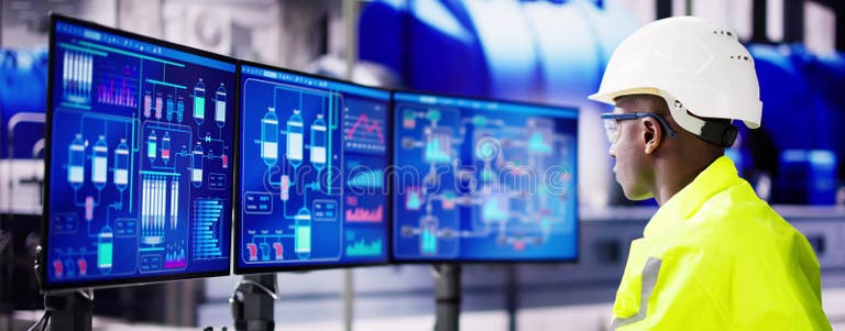 Engineer Operator Using Scada System Stock Photo - Image of system ...