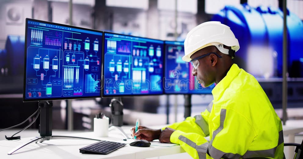 Engineer Operator Using Scada System Stock Photo - Image of ...