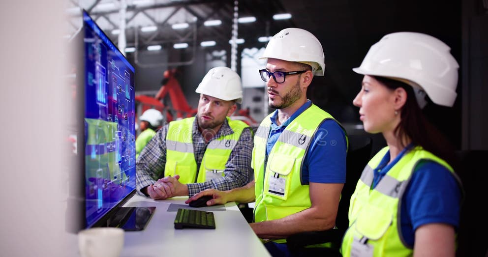 Engineer Operator Using Scada System Stock Image - Image of engineer ...