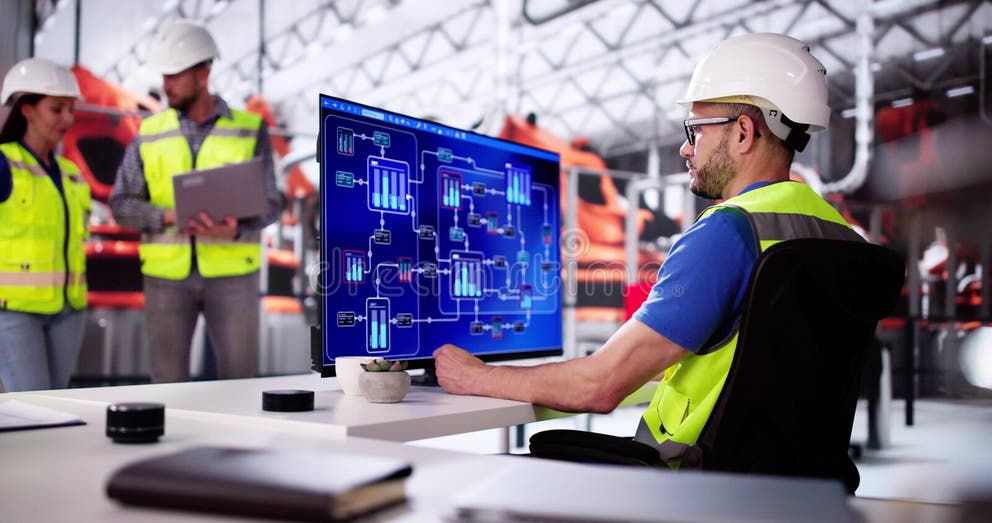 Engineer Operator Using Scada System Stock Photo - Image of scada ...