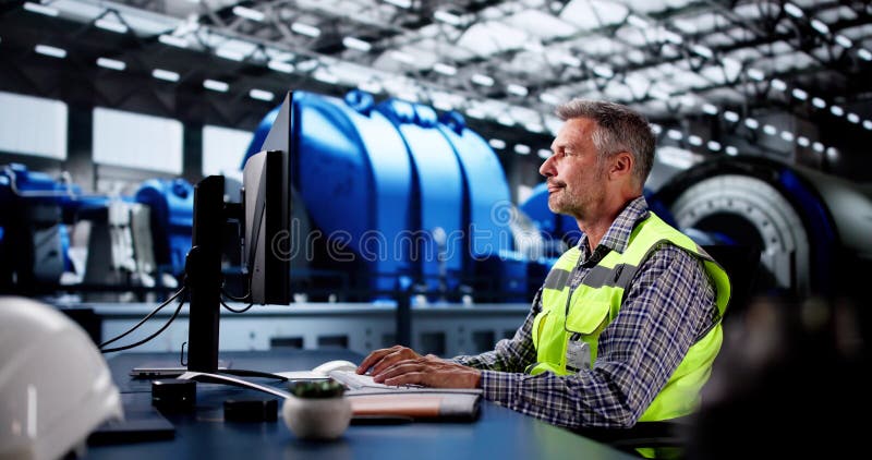 Engineer Operator Using Scada System Stock Photo - Image of boring ...