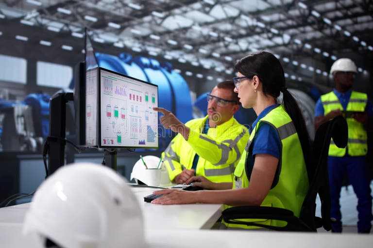 Engineer Operators Using Scada System Stock Image - Image of energy ...