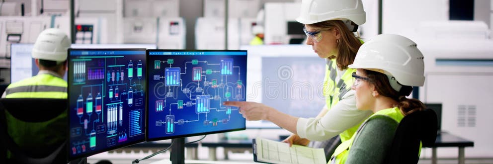 Engineer Operators Using Scada System Stock Photo - Image of modern ...