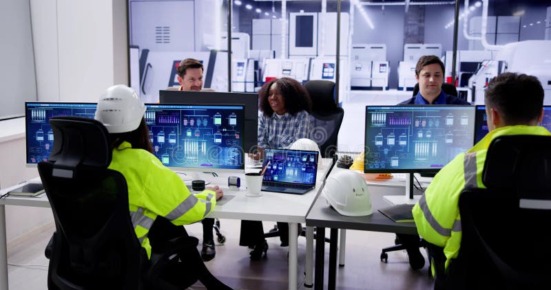 Engineer Operators Using Scada System Stock Photo - Image of plant ...