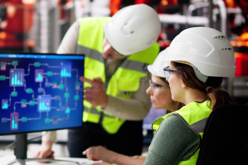 Engineer Operators Using Scada System Stock Photo - Image of multiple ...