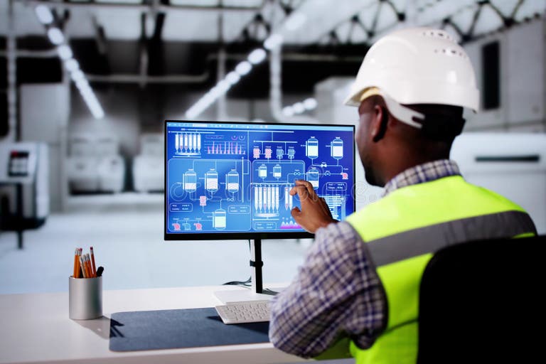 Engineer Operators Using Scada System Stock Photo - Image of engineer ...