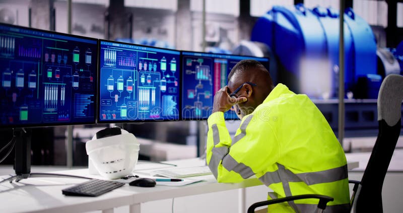 Engineer Operators Using Scada System Stock Photo - Image of worker ...