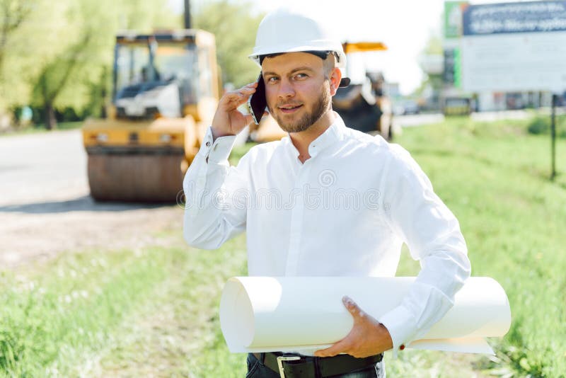 Engineer Orders for Workers To Work Safely at Construction Site ...