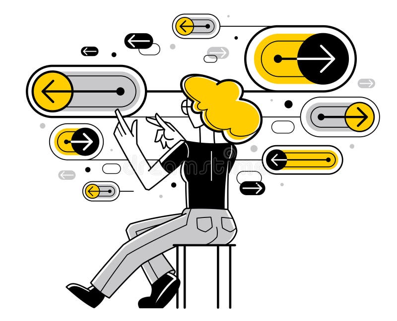 Technician Computer Engineer Woman Repairing Pc Vector Outline ...