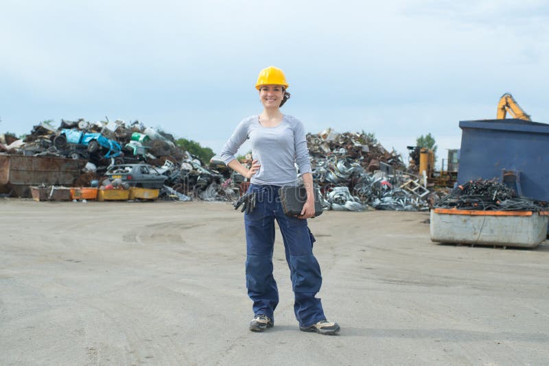 Engineer outside a factory stock image. Image of production - 122453853