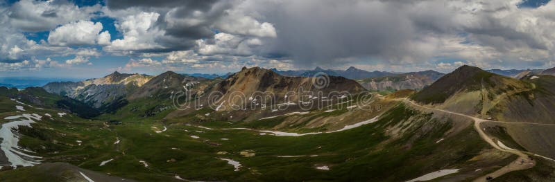 Engineer Pass Colorado View from the Top, Panoramic Shot Stock Photo ...