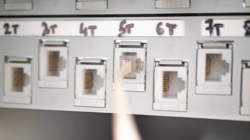 It Engineer Patching Network Equipment in Server Room. Network Engineer ...