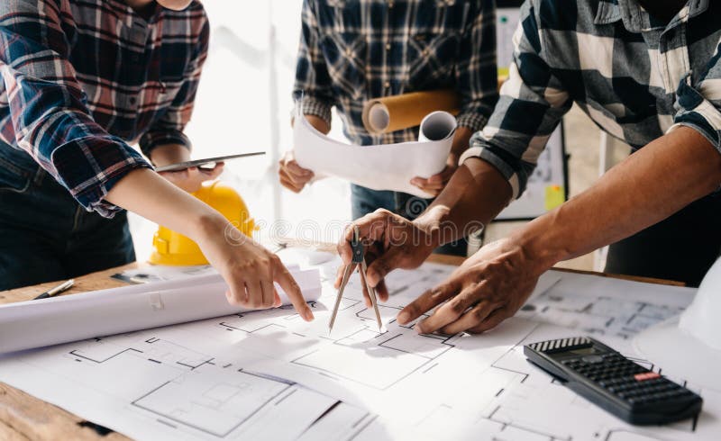 Engineer People Meeting Working in Office for Discussing, Engineering ...