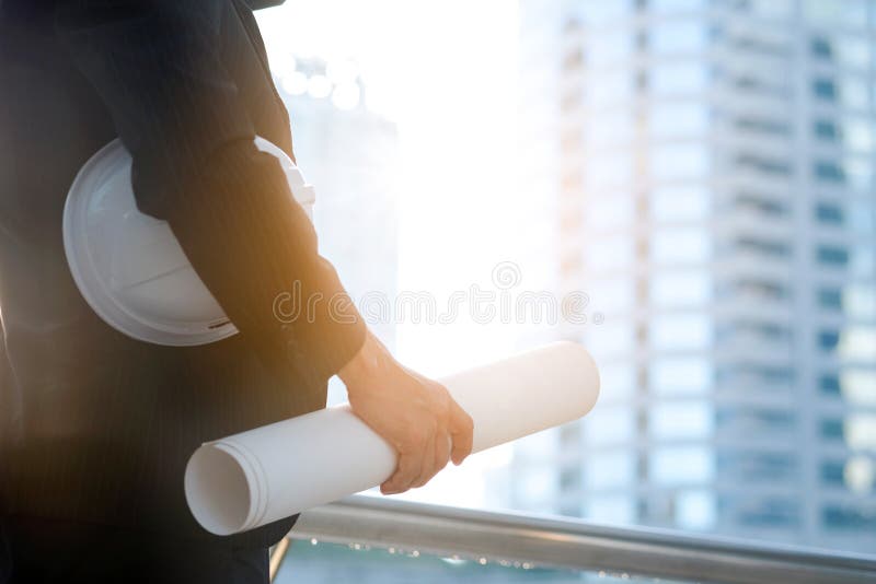 An Engineer People is Working and Controlling the Construction Which ...